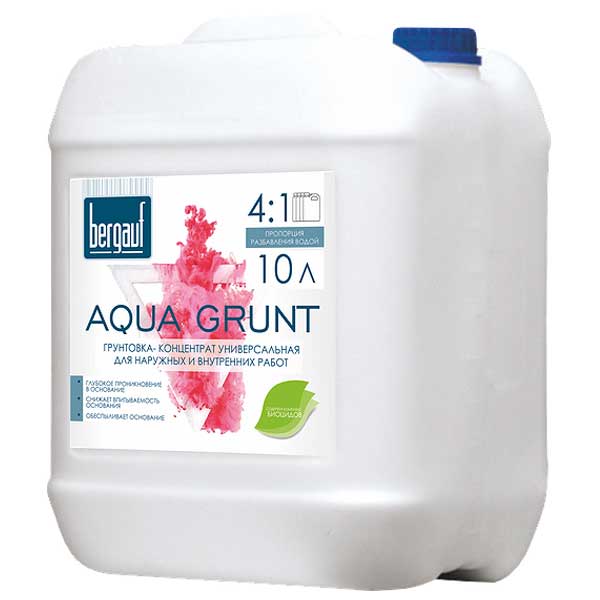 Грунтовка-концентрат Bergauf Aqua Grunt 10 л купить в Санкт-Петербурге ...